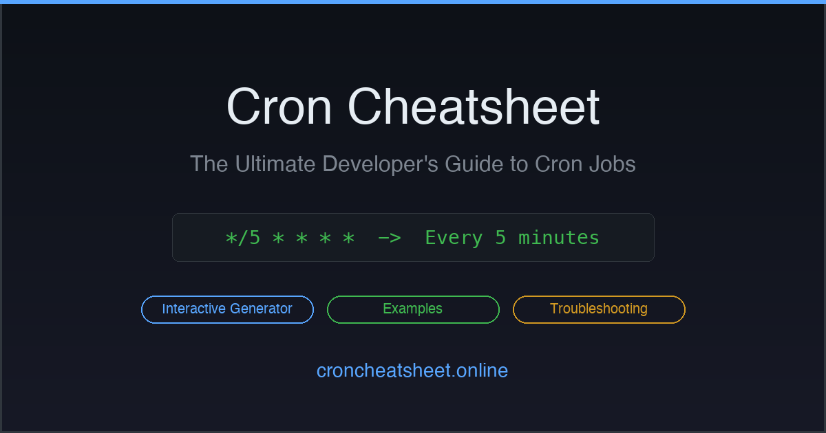 Cron Cheatsheet - Complete Guide to Cron Jobs & Crontab Syntax ...